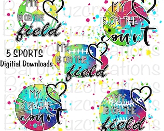Football Game Day Splatter Paint Designs Team Sports Team - Etsy