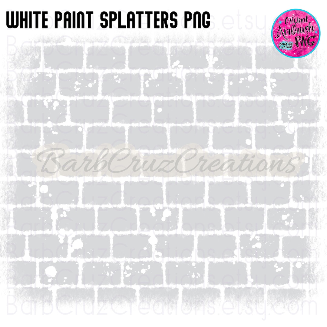 White Paint Splatter, Random Paint Splatters, Png, Sublimation Designs ...
