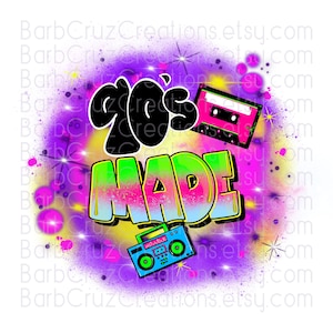 90's Made, Airbrush Png, Background, 90's, Boom Box, Graffiti, 90's ...