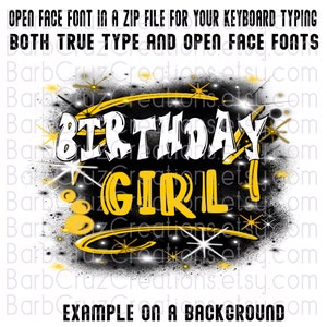 Graffiti Letters, Full Airbrush Alphabet, Airbrush Fonts, Sublimation ...