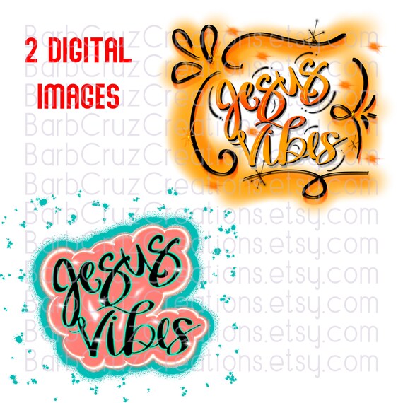 Bundle Images Jesus Vibes Airbrush Png Sublimation - Etsy