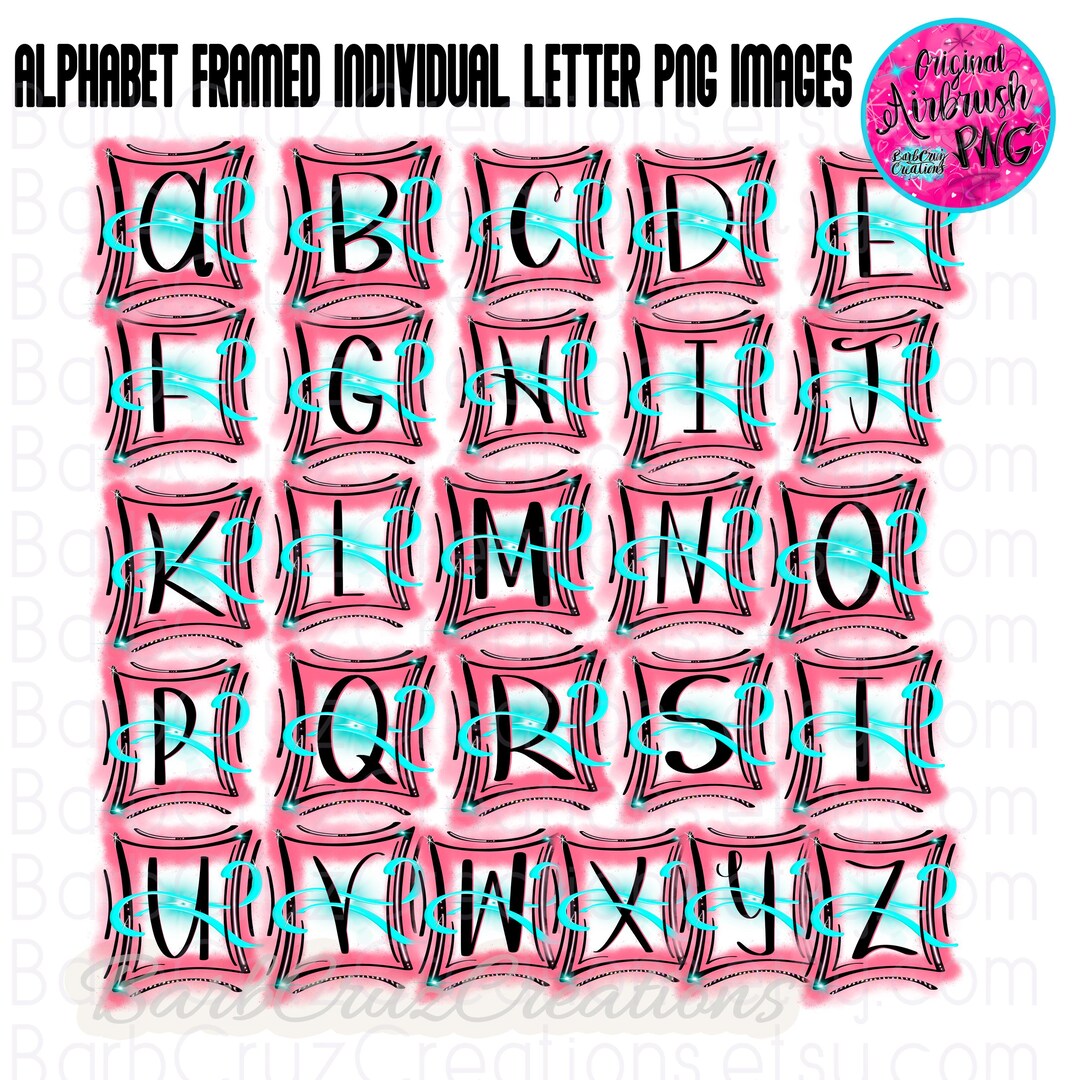 Airbrush Font, Graffiti Letters, Airbrushed Framed Lettering Images ...