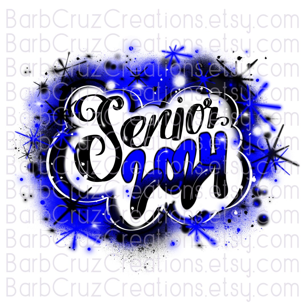Senior 2024, High School, Class of 2024, Graduate, Airbrush ...