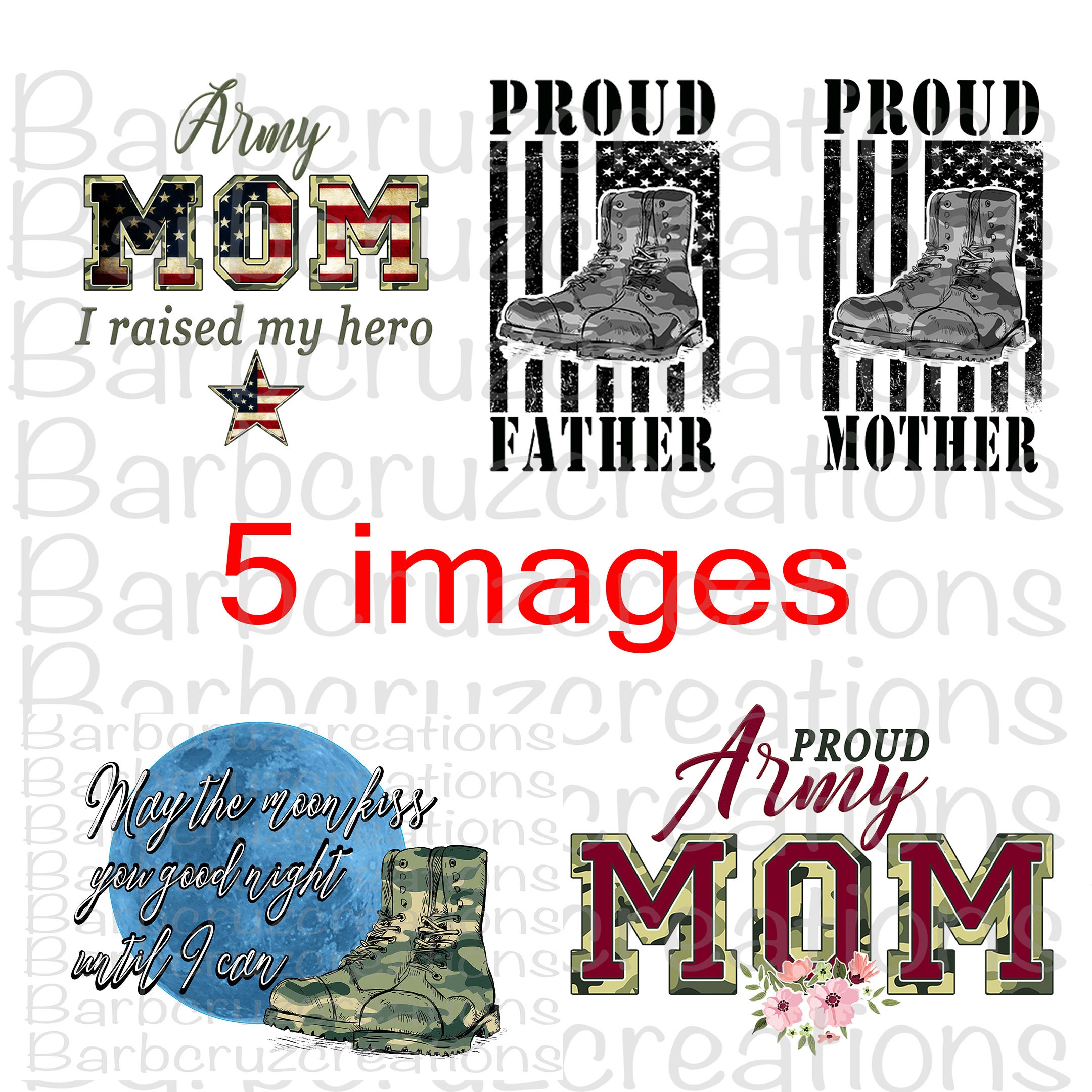 Army Mom, Army Father, Proud Army Mom, Military Parents, bundle ...