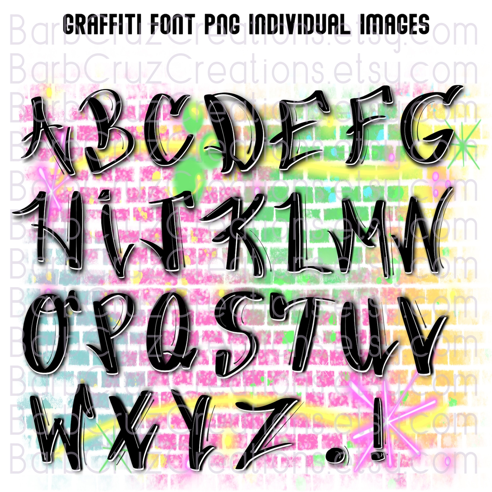 Graffiti Letters, Cruz Sharp Font, Alphabet, Airbrush Images of Fonts ...