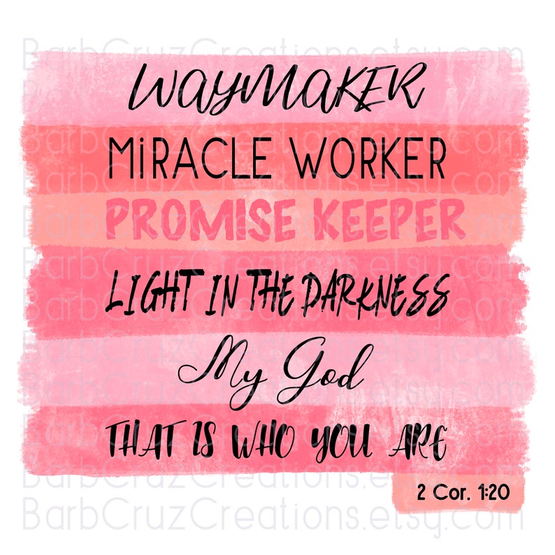 Waymaker Watercolors Pink Grunge Png Instant Downloads - Etsy