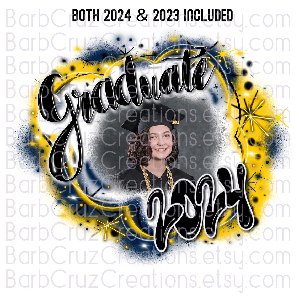 Airbrush PNG, 2026, Graduate, Senior, Digital Download, Add Your Photo ...