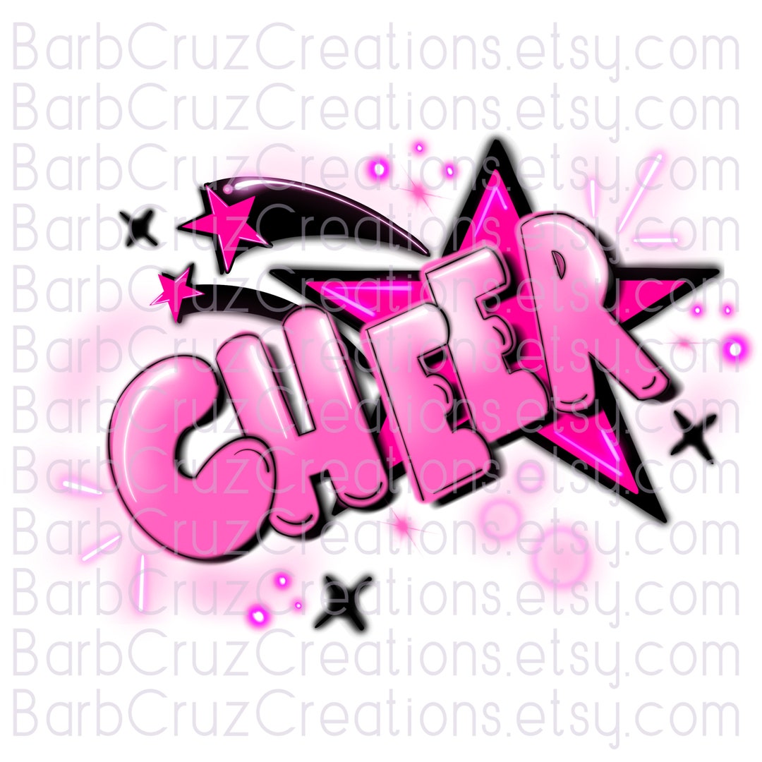 Cheerleader, Splatter Paint Designs, Pink Cheer Team Shirt, Sports Team ...