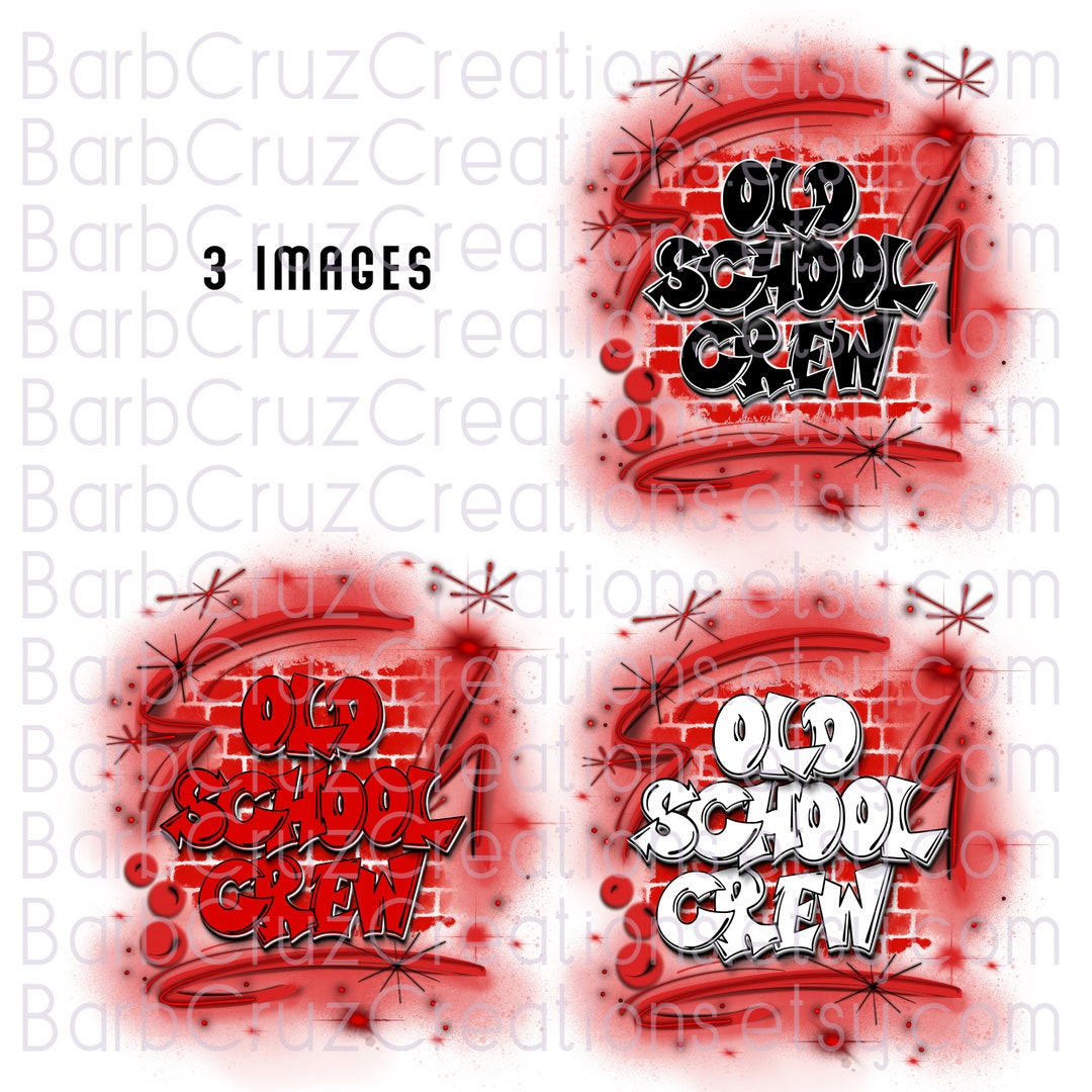 Old School Red Airbrush, Brick Wall, Background, Digital Airbrush ...