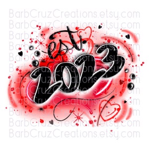 Airbrush Png, Red Hearts, Est. 2023 Spray Paint, Splatter Paint ...