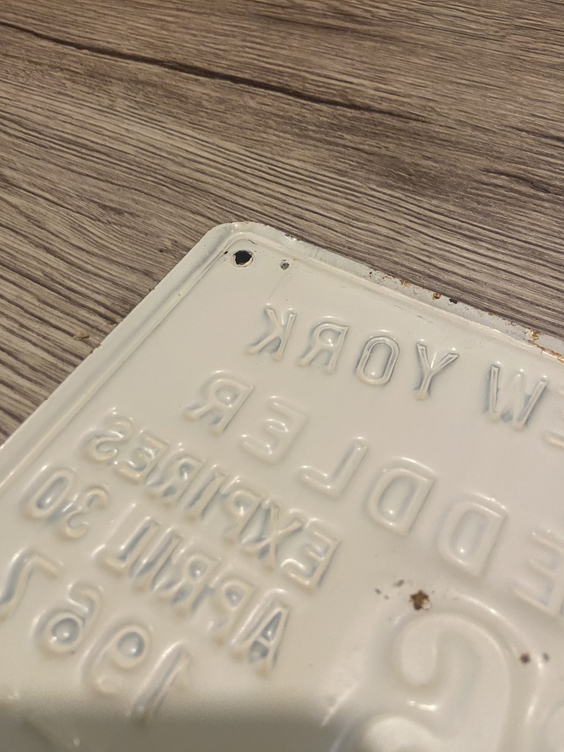 Vintage 1967 New York City Push Cart Licensed Peddler License Plate ...