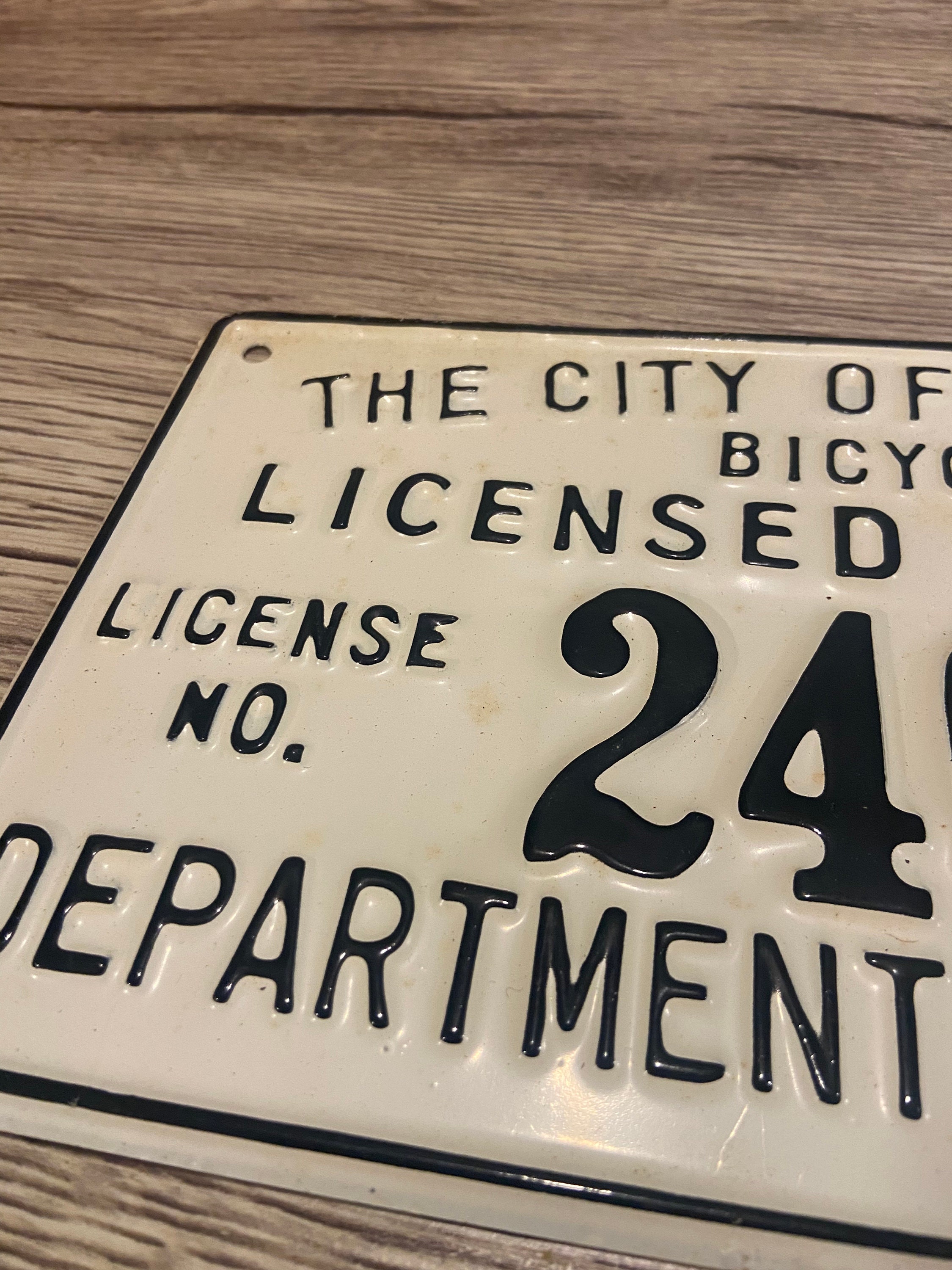 Vintage 1967 New York City Push Cart Licensed Peddler License Plate ...