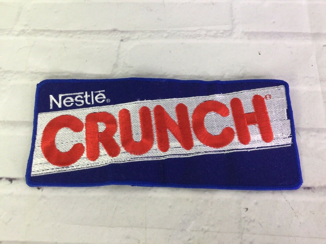 Vintage Nestle Crunch Chocolate Crisped Rice Candy Bar Sew on Patch for ...