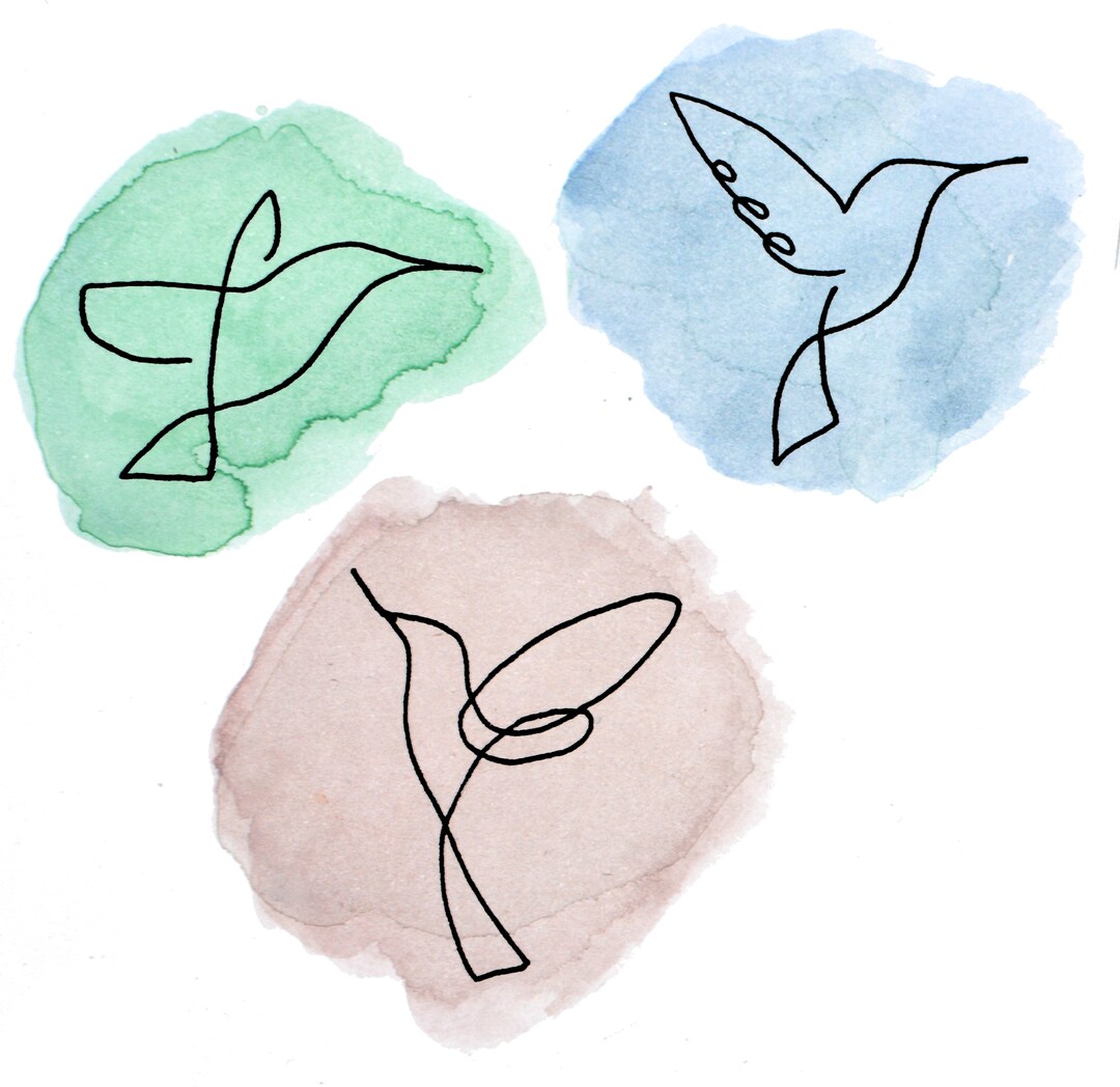 One Line Drawing Bird Drawing Hand Drawn Handmade Digital - Etsy