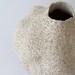 Large Beige Ceramic Vase, Sculptural Textured Vase, Minimalist Art ...