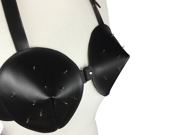 Leather Fetish Bra. Reversible Breast Torture | Etsy