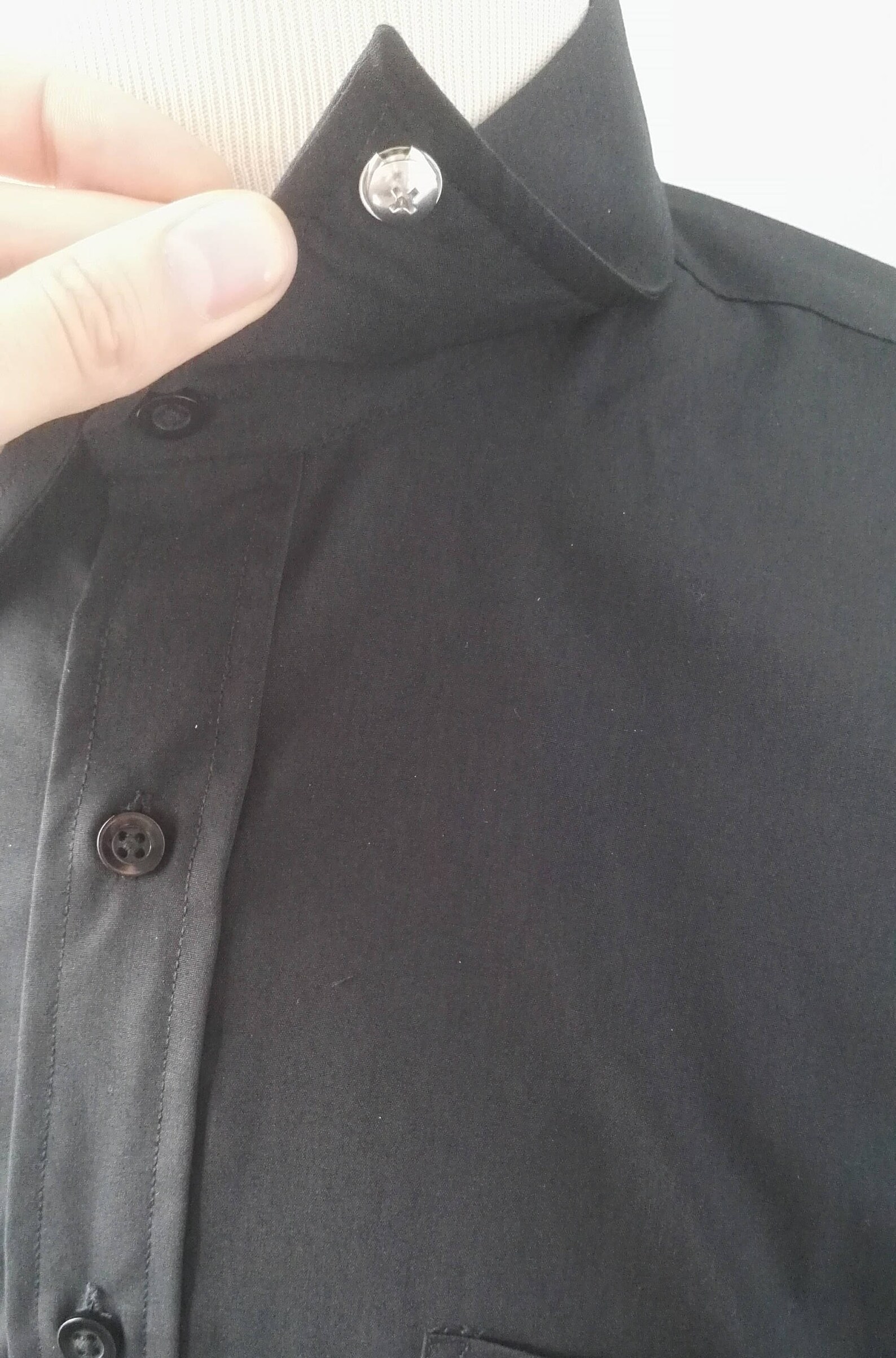 Black Mens Shirt With Bullet Spikes | Etsy