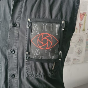 Anti Fascist, Anti AI Pin on Patch (organic Cotton) With Safety Pins - Etsy