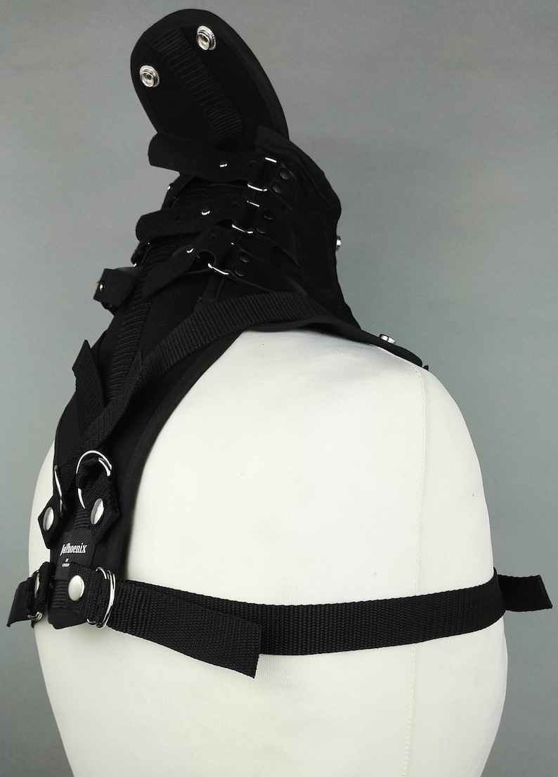 Vegan bdsm posture collar boned neck corset | Etsy
