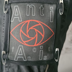 Anti Fascist, Anti AI Pin on Patch (organic Cotton) With Safety Pins - Etsy
