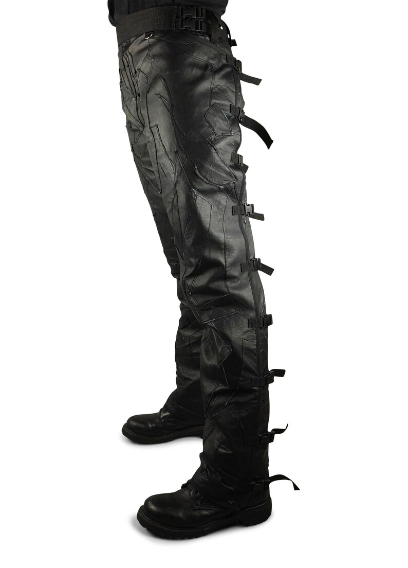 Post Apocalypse Leather Punk Fetish Trousers - Etsy