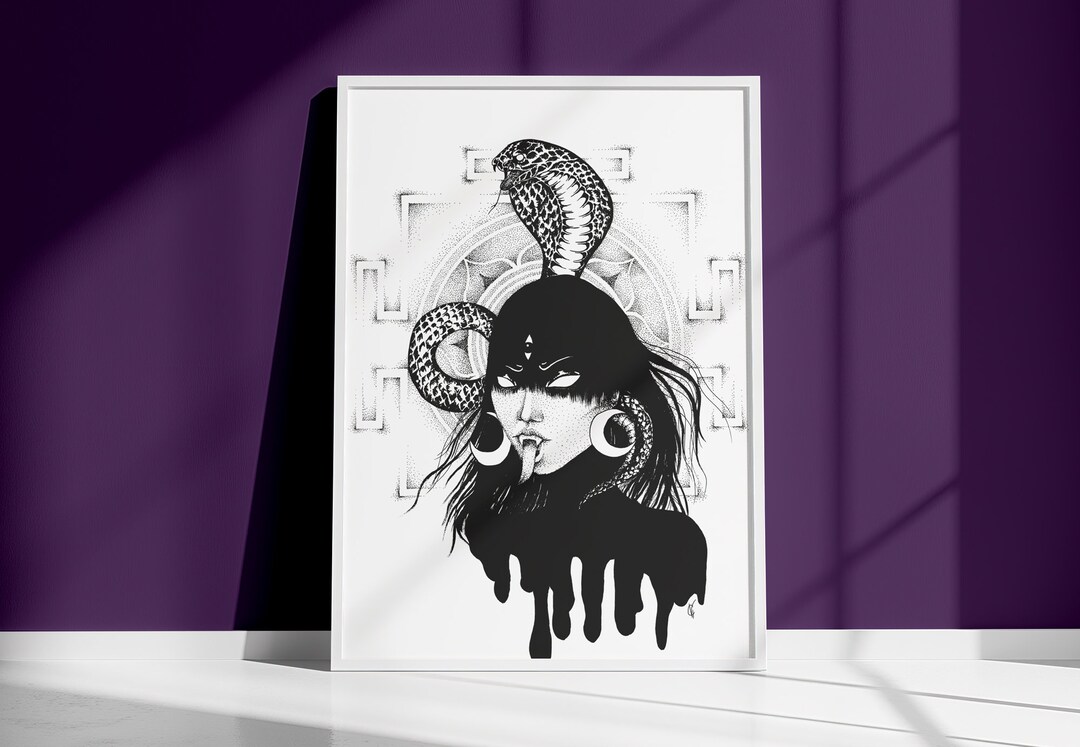 Kali Altar Offering Print | Hindu Mythology Goddess Decor Art - Etsy