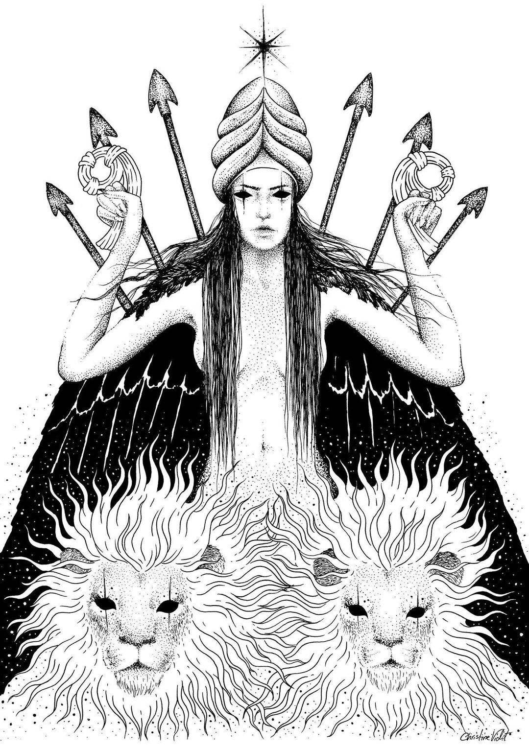 Inanna Altar Print Ishtar Sumer Babylon Mythology Goddess Art - Etsy