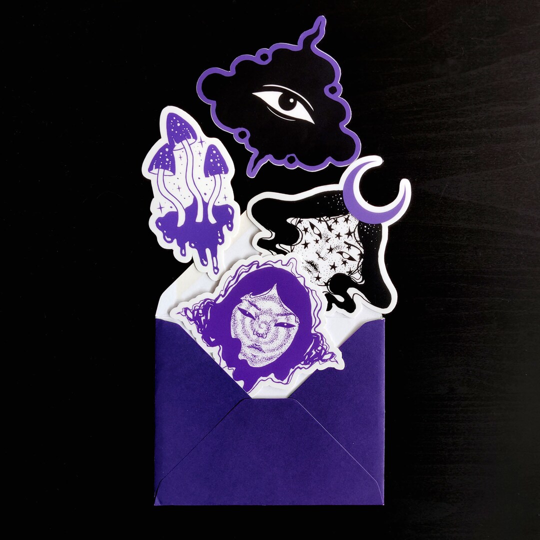 The Purple Sticker Pack Magical Astral Style Stickers - Etsy