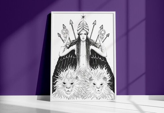 Ishtar Goddess Drawing