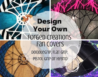 Tech Fans or Fire Fan COVERS PAIR Stretch Base With custom - Etsy