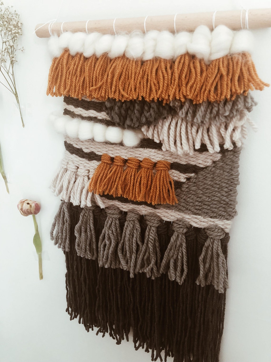 Weaving Wall Hanging, Kniting Wall Decor, Wool Decor, Wool Tapestry ...