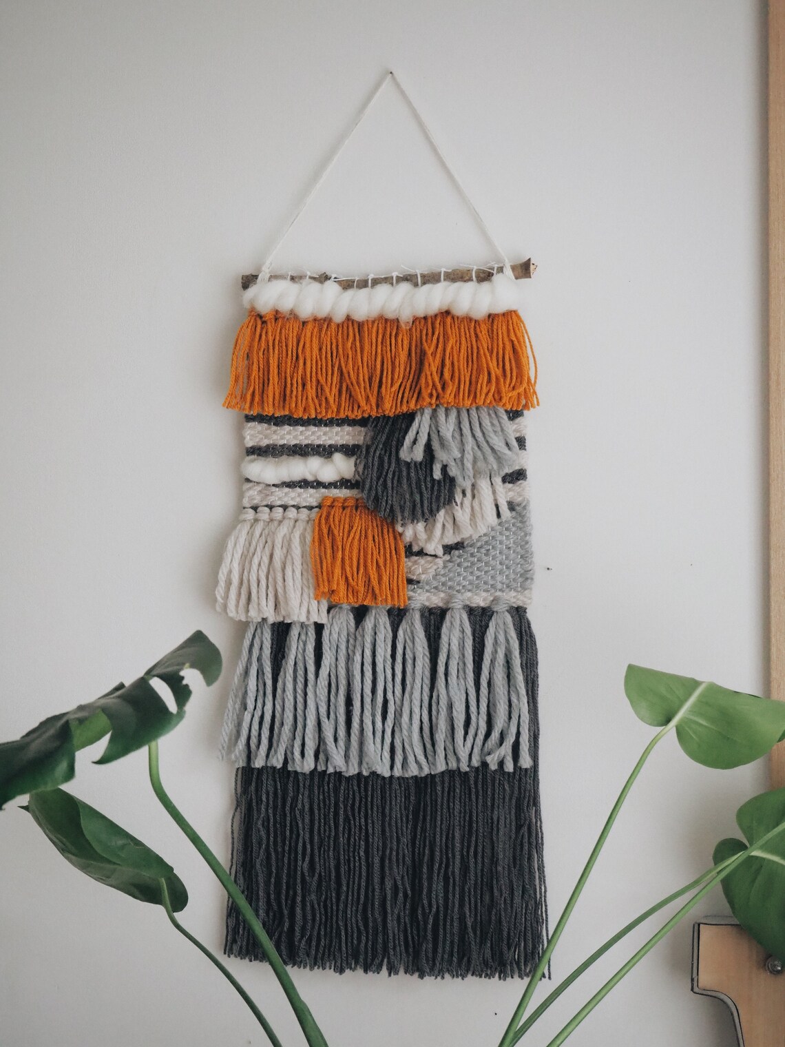 Weaving Wall Hanging Kniting Wall Decor Wool Decor Wool | Etsy