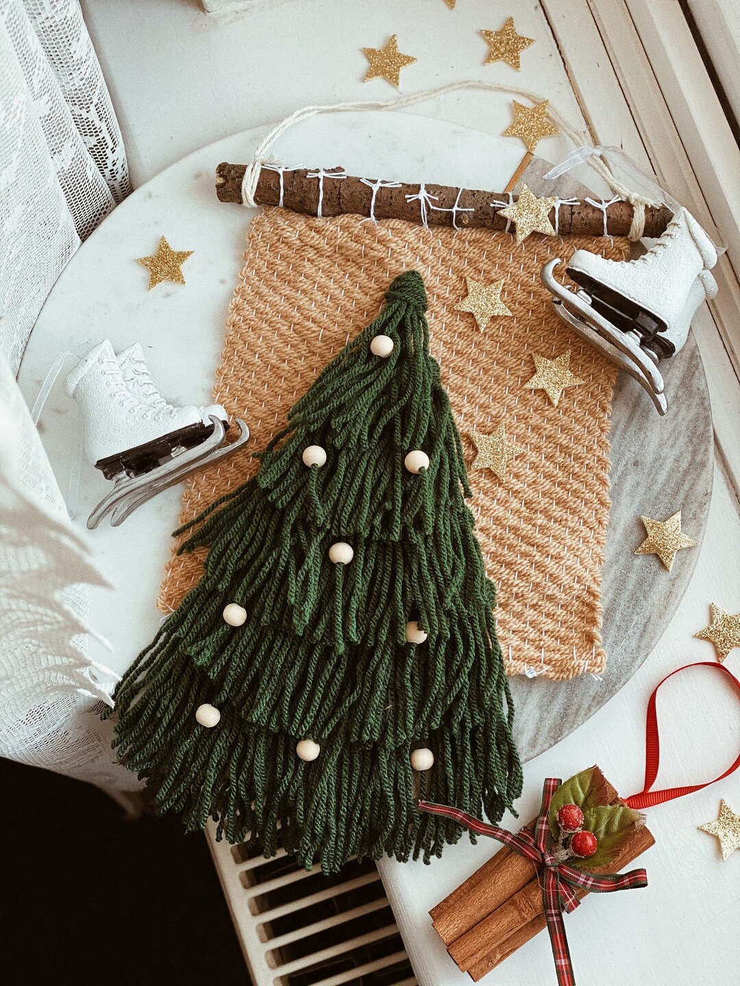 Christmas Wall Decor, Christmas Decor, Christmas Tree, Weaving Wall ...