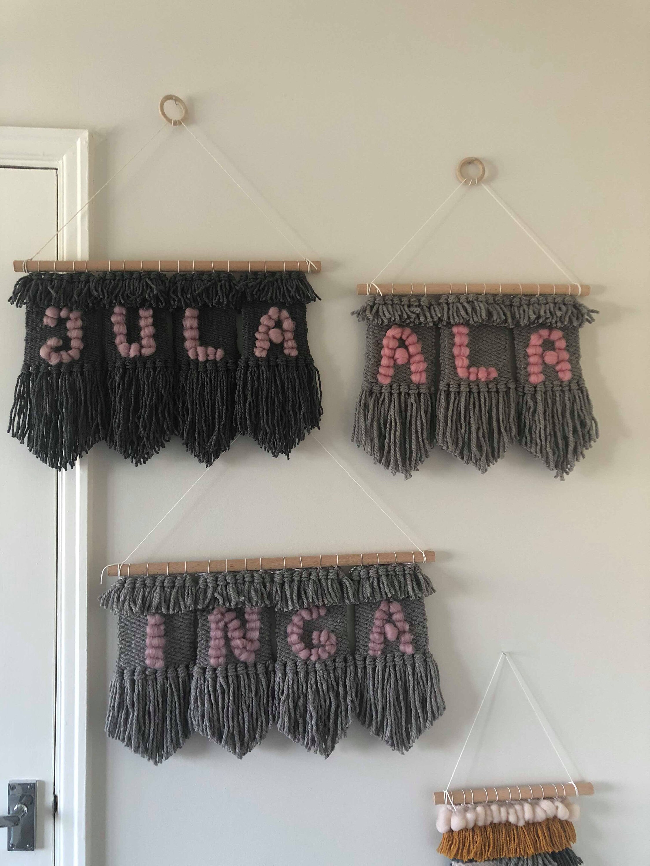 Weaving Wall Hanging Name Letters Weaving Wall Hanging Big - Etsy