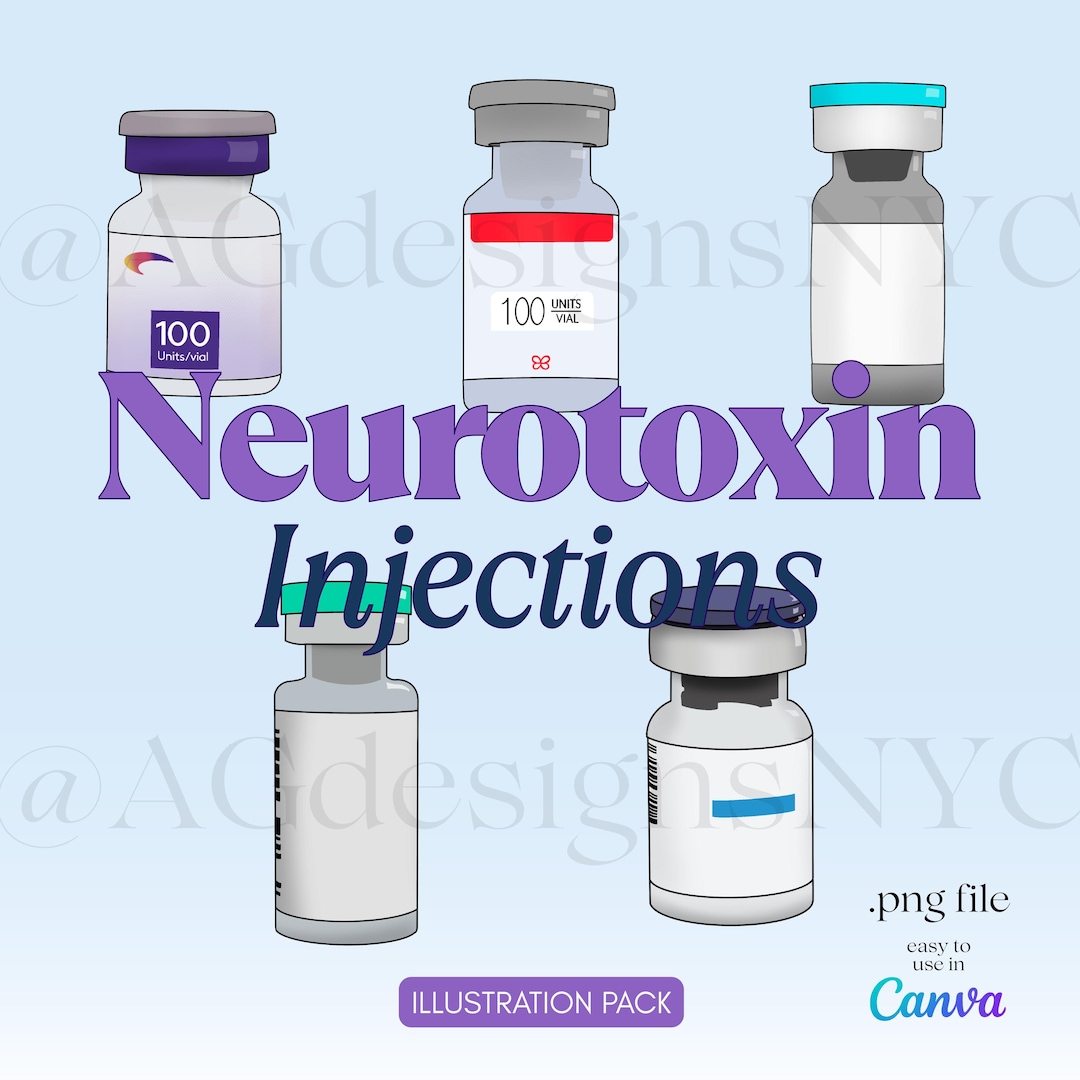 Neurotoxin Vial Illustrations for Canva | Aesthetic Injector Social ...