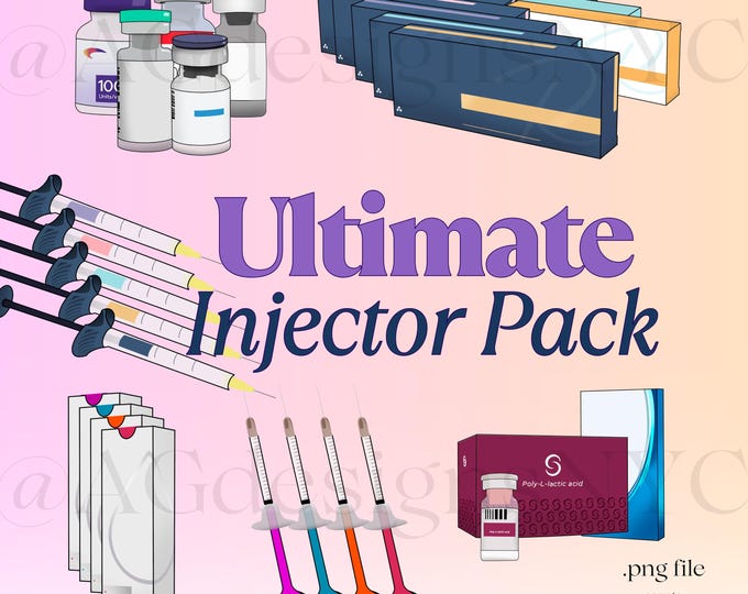 Ultimate Injector Illustration Pack | Neurotoxin, Dermal Filler ...
