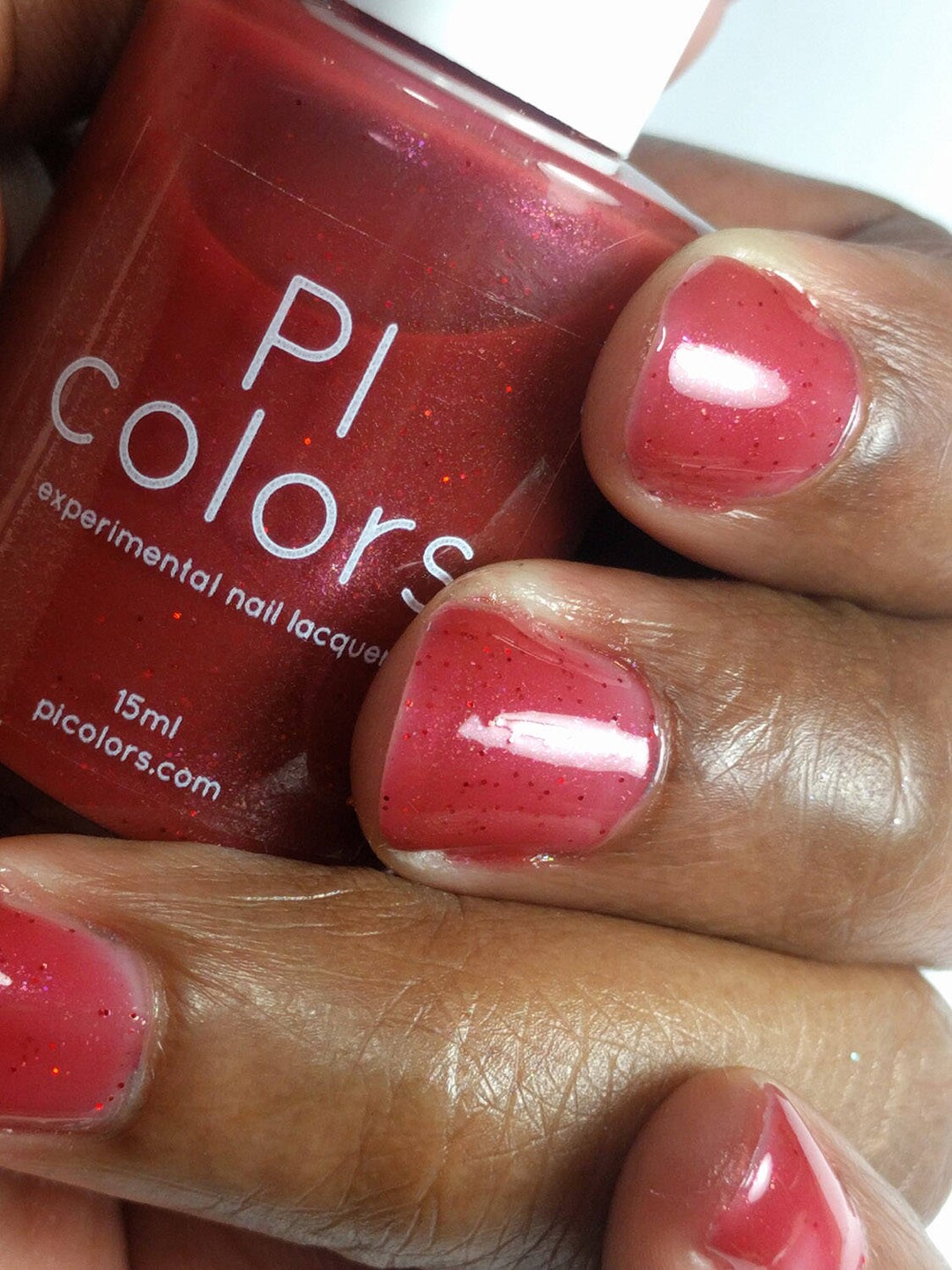 Betelgeuse.021 Berry Red Nail Polish With Red Glitter - Etsy