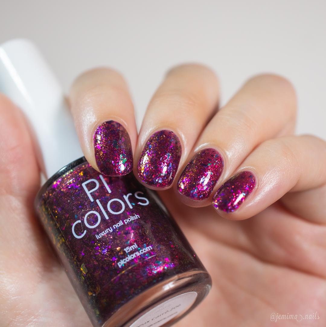 Merlot Red Nail Polish With Multichrome Flakies | Vieux Carré.206 - Etsy