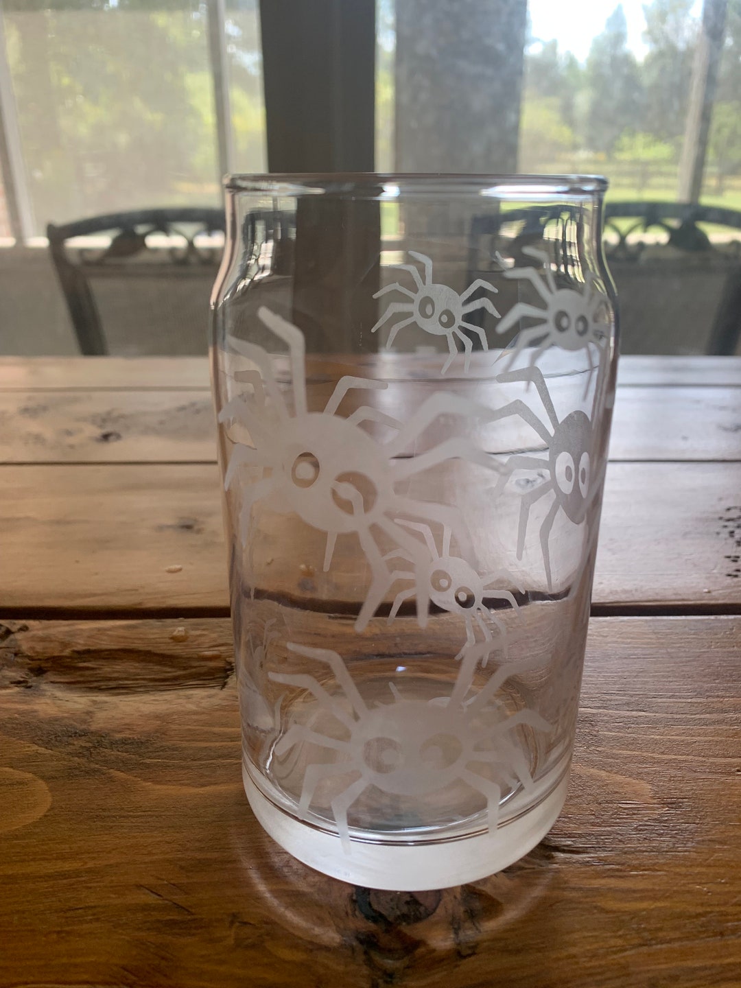 Fun Spider Etched Libbey Beer Glass/drinking Glass - Etsy