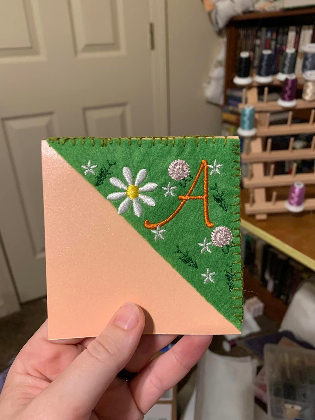 Handmade Corner Bookmarks With Initial and Flowers - Etsy