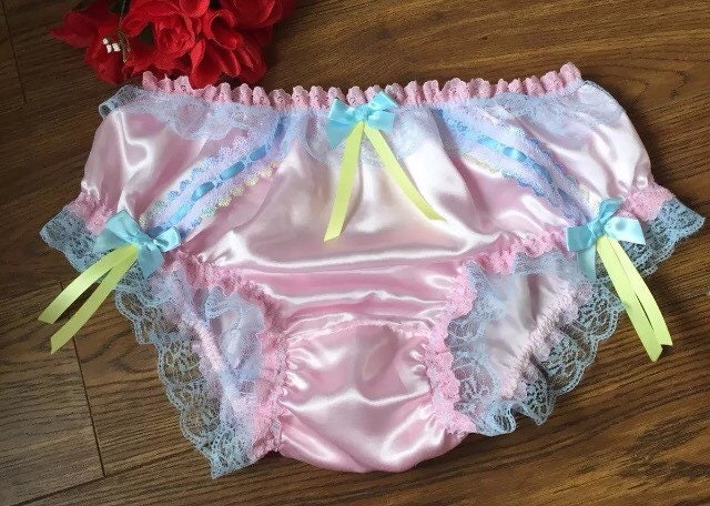 Candy Pink Girly Bikini Panties/Satin Sissy Knickers | Etsy