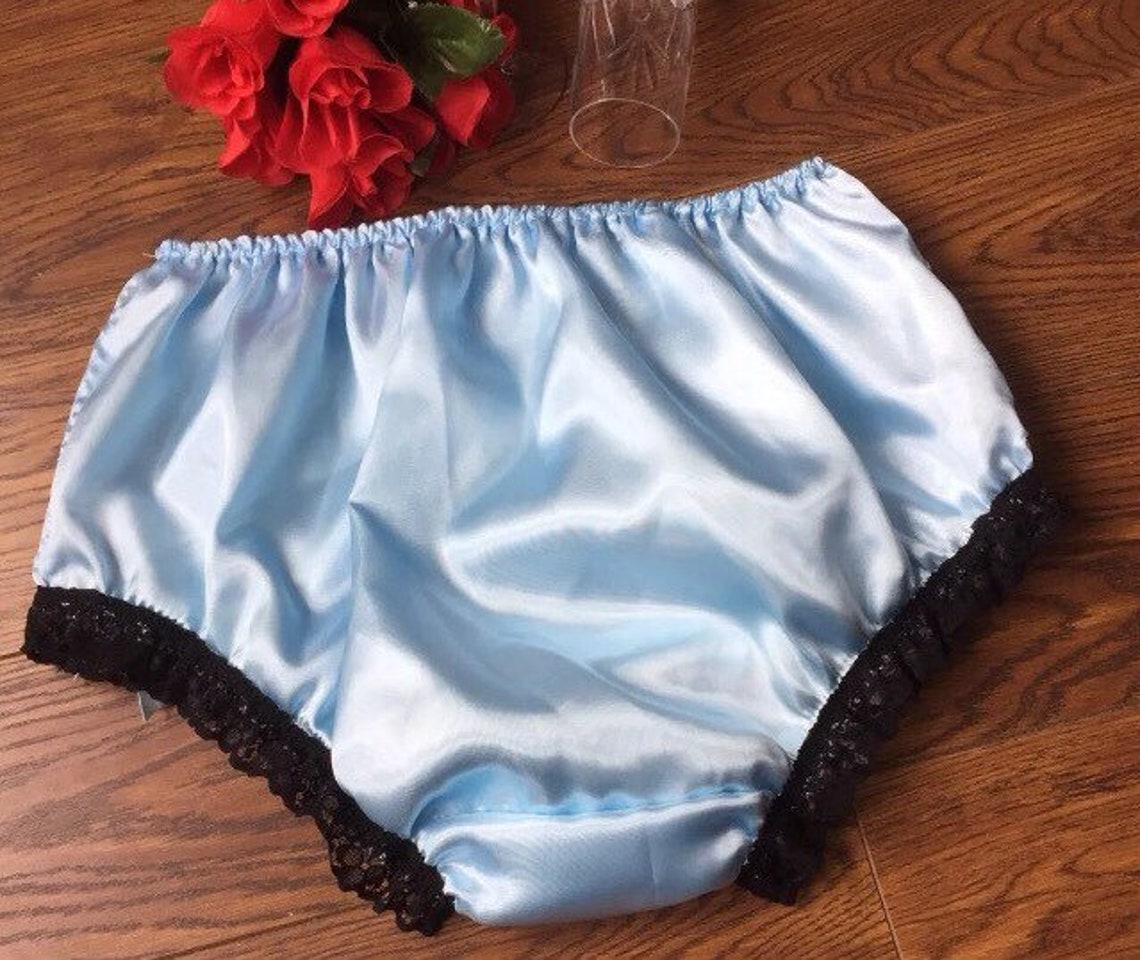Baby Blue Vintage Style Full Panties/sensually Soft Satin - Etsy UK