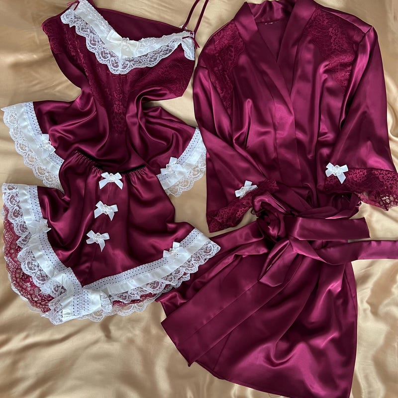 Satin Knickers Sets - Etsy