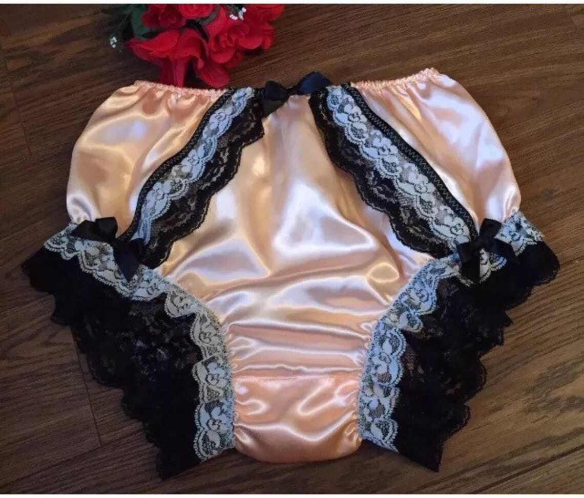 Pale Apricot Silky Satin Full Panties/feminine Sissy Knickers | Etsy