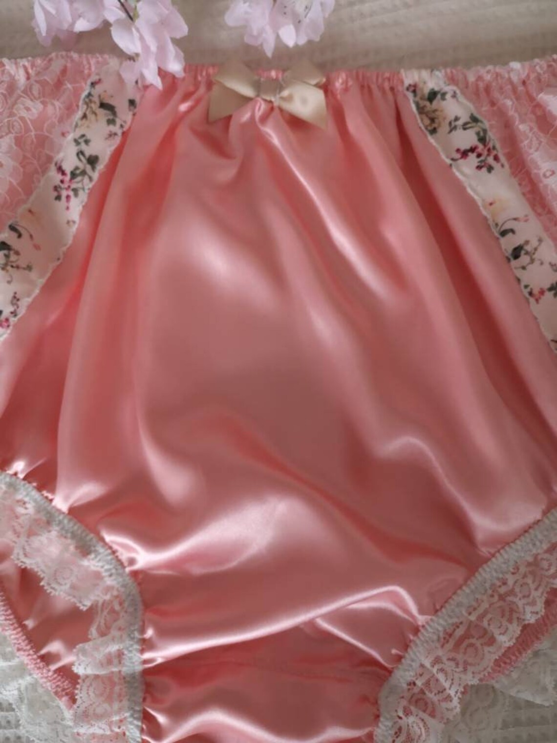 Peach Satin Full Fit Panties Sensually Soft Sissy Knickers Etsy