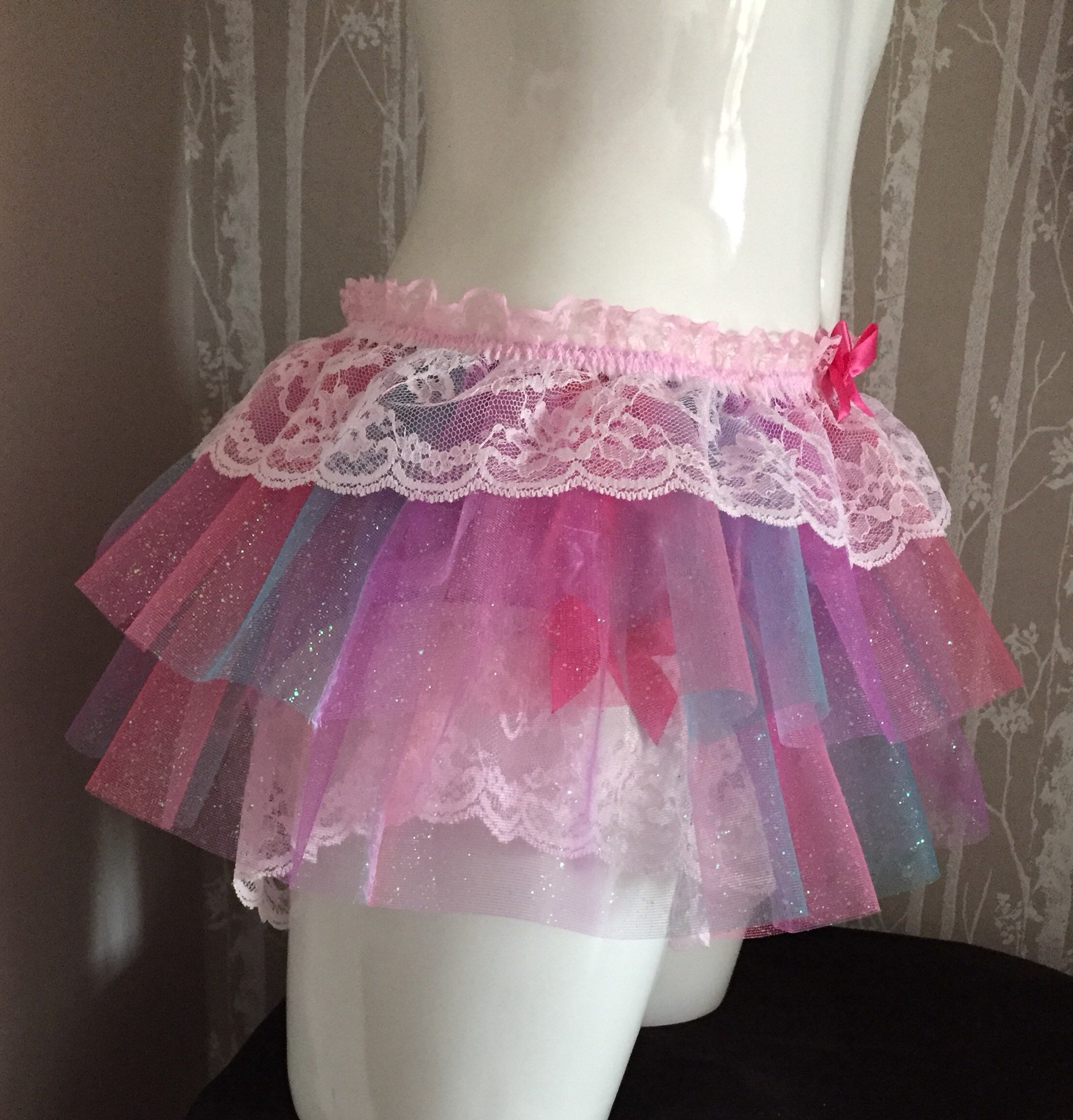 Pale Lavender Satin Sissy Bikini Panties With Sparkly Tutu Etsy
