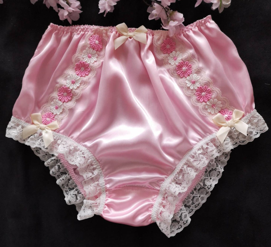 Pale Pink Full Panties/sensually Soft Satin Knickers - Etsy