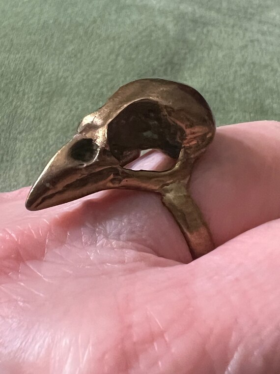 Vintage gothic brass crows - Gem