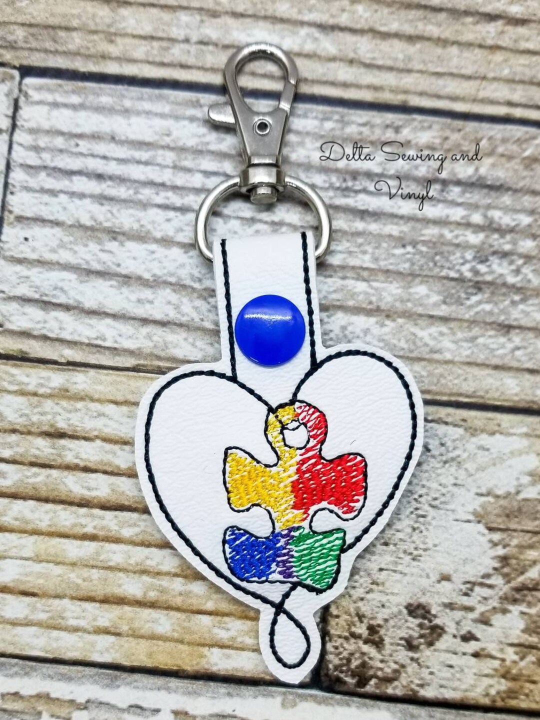 Autism Awareness Keychain, Autism Key Fob, Autism Heart Zipper Pull - Etsy
