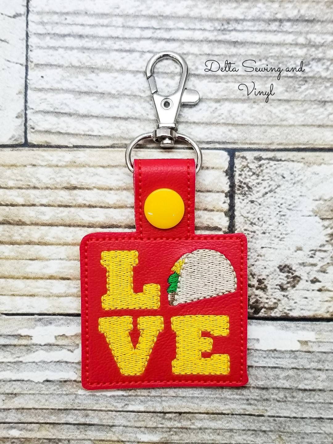 I Love Tacos Keychain, Tacos Key Fob, Mexican Food Keychain, Guacamole ...